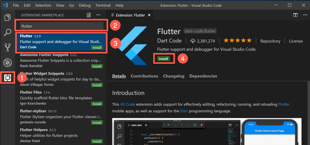 Install Flutter pada Windows, Mac OS dan Linux